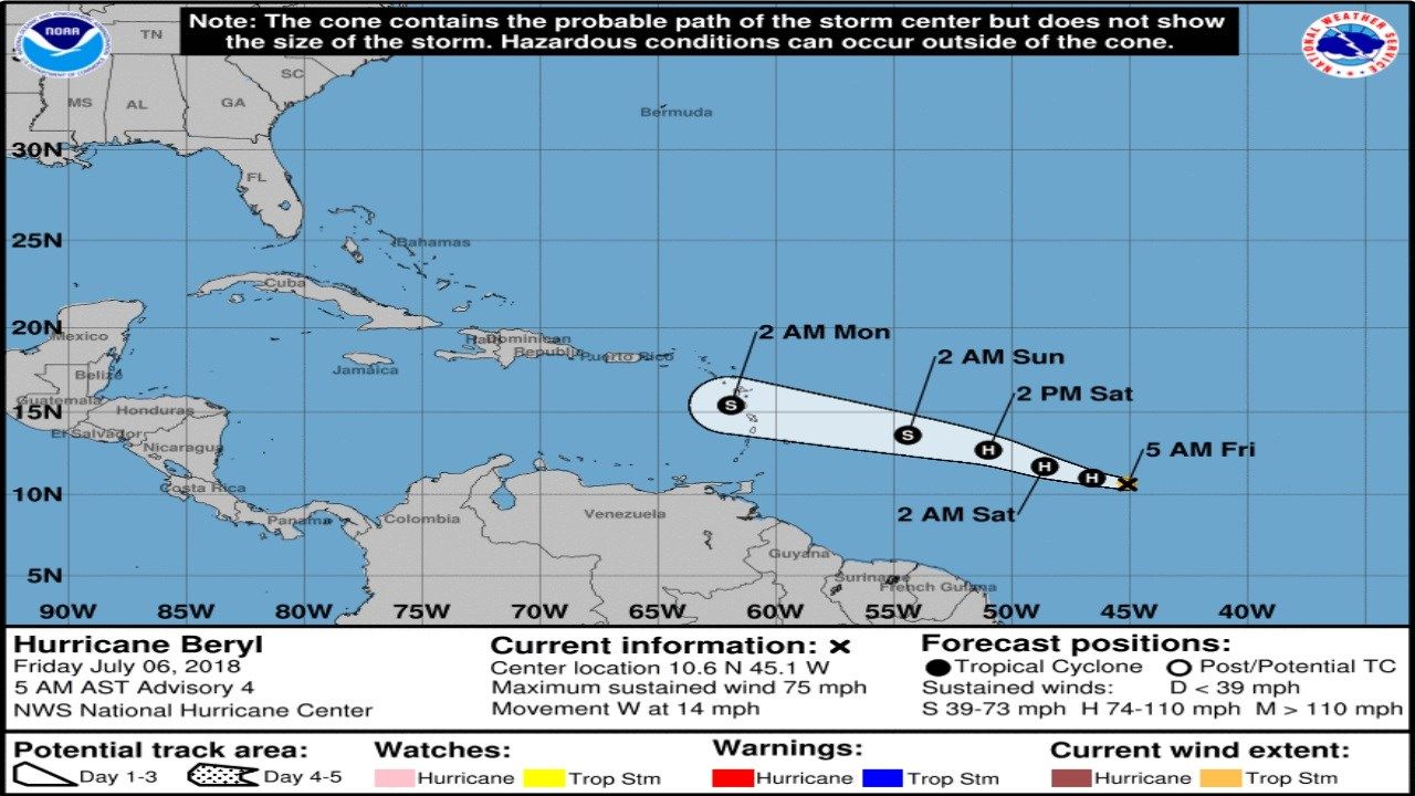 First hurricane of the season forms in the Atlantic Ocean